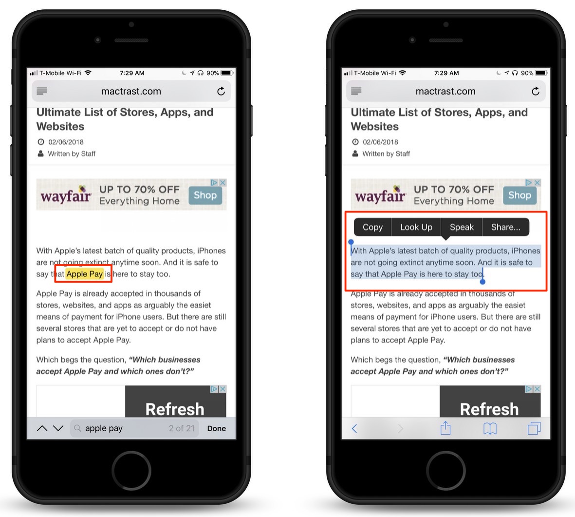 Search and copy safari 2 MacTrast